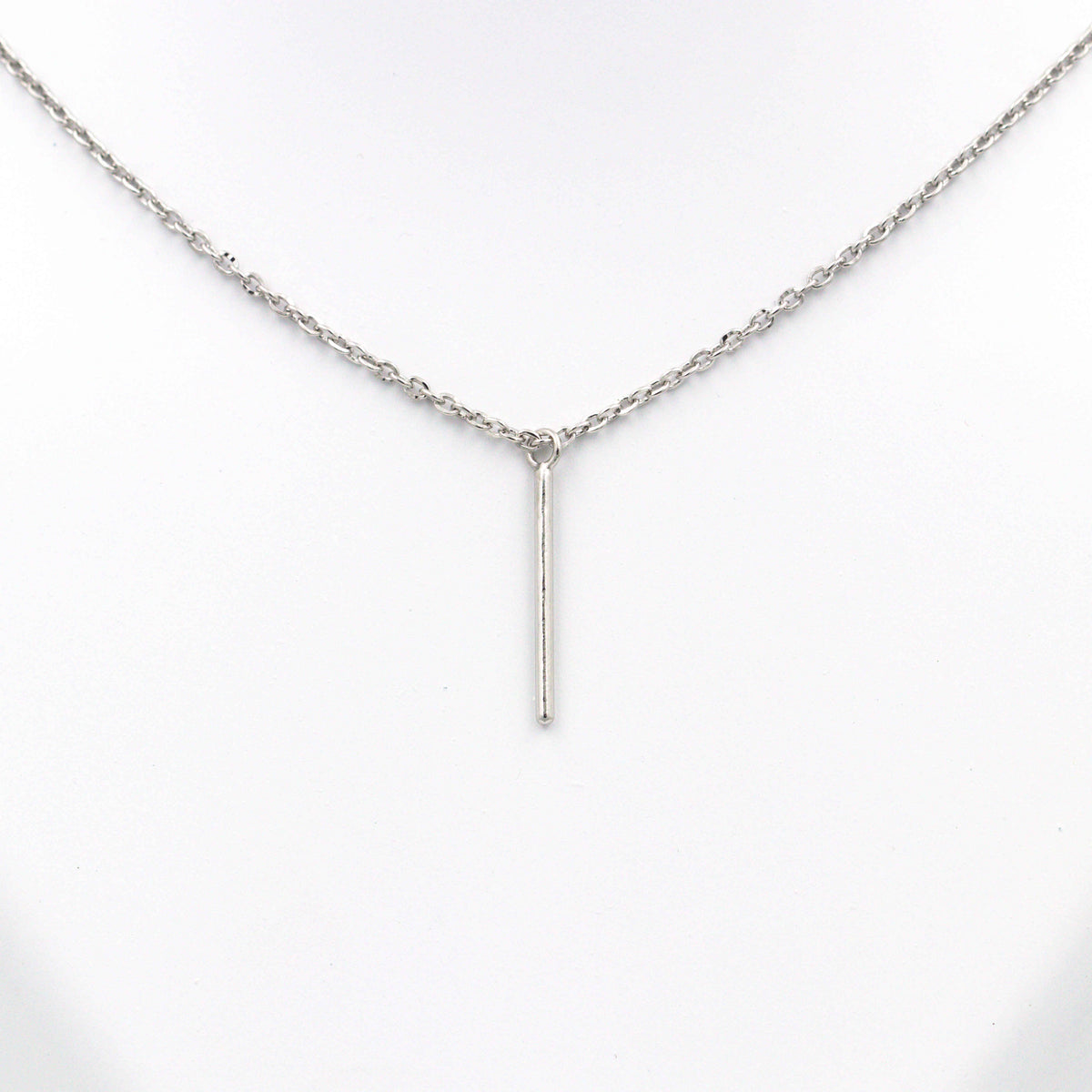 Silver Stick Pendant with Link Chain – Tahi